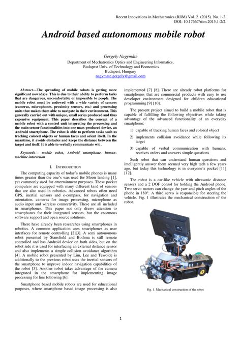pdf android based autonomous mobile robot