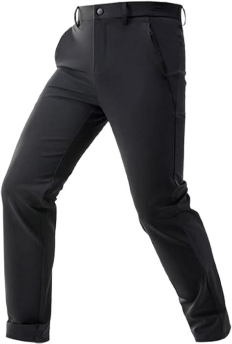 Anilifier Glideactive Men S Active Khaki Pants With Expandable Waistband Caracomfy Mens