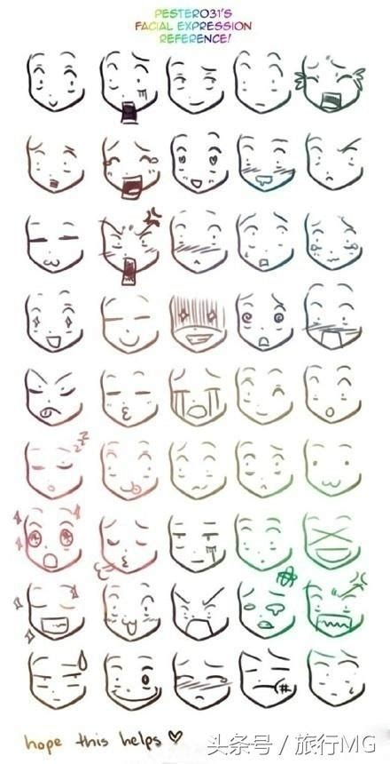 手繪：「幾百種表情的畫法」手帳和哄娃很有用 每日頭條