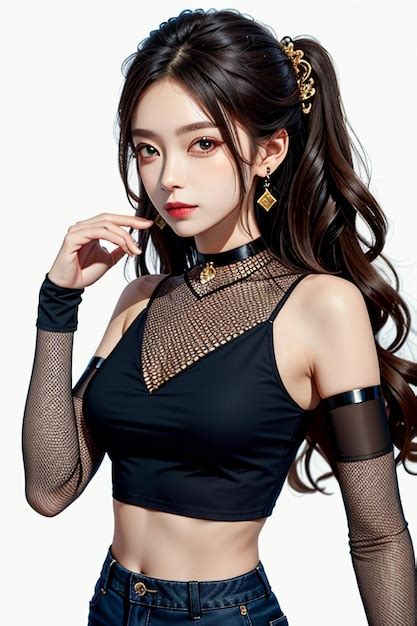 Premium Ai Image Fashion Graphic Model Fashion Show T Stage Clothing Display Pose Beauty