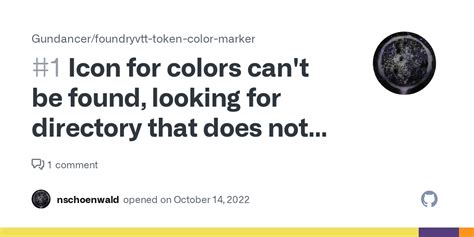 Icon For Colors Cant Be Found Looking For Directory That Does Not Exist · Issue 1 · Gundancer