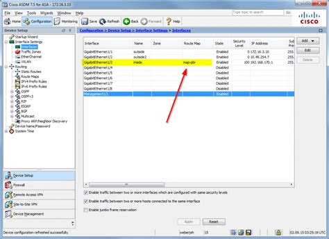 Cisco ASA PBR Interface After CLI Configuration Weberblog Net