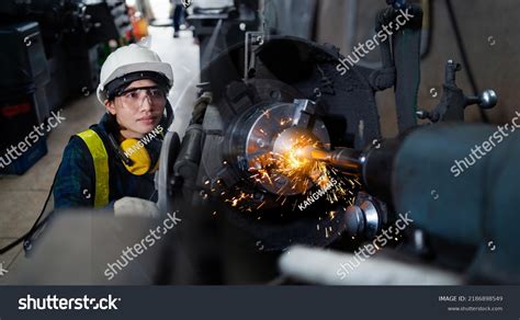 Female Mechanical Engineer Mechanic Safety Suit Stock Photo 2186898549 Shutterstock