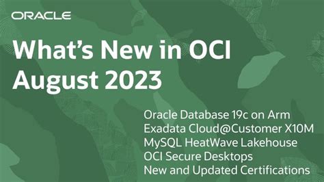 The August Edition Of Whats New In Oci On Youtube Is Out Dumitru Puscasu