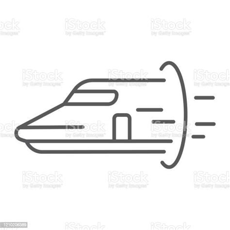 하이퍼 루프 얇은 라인 아이콘 기술 및 전송 미래 열차 기호 벡터 그래픽 흰색 배경에 선형 패턴 Eps 10 기차에 대한 스톡 벡터 아트 및 기타 이미지 Istock