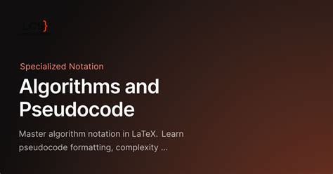 Algorithms And Pseudocode Latex Cloud Studio Documentation