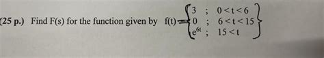 Solved P Find F S For The Function Given By Chegg