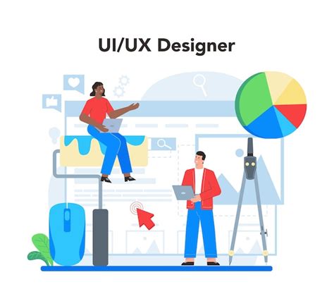 Ux Ui 디자이너 개념 앱 인터페이스 개선 사용자 인터페이스 경험 현대 기술 개념 평면 벡터 일러스트 레이션 무료 벡터