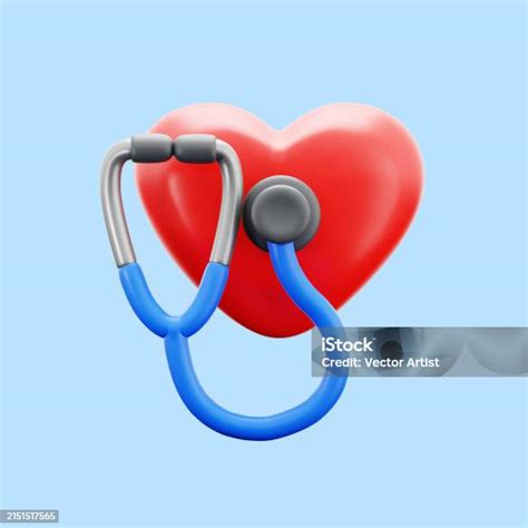 의사를위한 청진기를 가진 난로를 사랑하십시오 환자 검진 의료 병원 3d 아이콘 일러스트 디자인을 렌더링 청진기에 대한 스톡 사진 및 기타 이미지 Istock