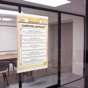 Computer Lab Rules Poster Classroom Rules Computer Science ICT Educational Wall Art For