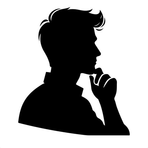 Man Thinking Silhouette Vector Premium Ai Generated Vector