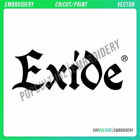 Exide Official Logo For Embroidery And Vector • Pop Culture Embroidery