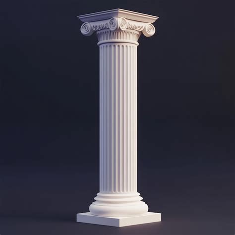 3d Column Icon Architecture And Structural Design Illustration Logo