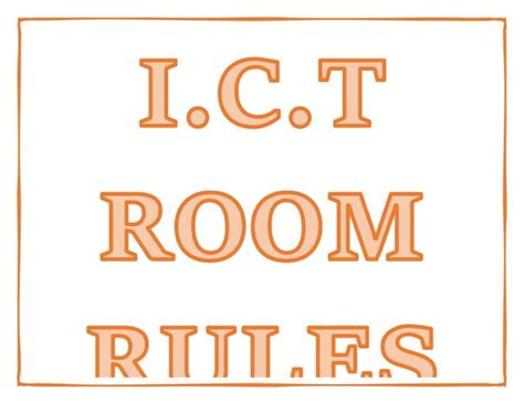 Ict Room Rules Docx