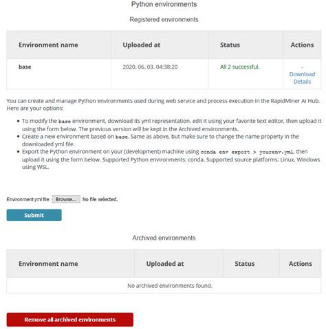 Platform Admin Altair Rapidminer Documentation