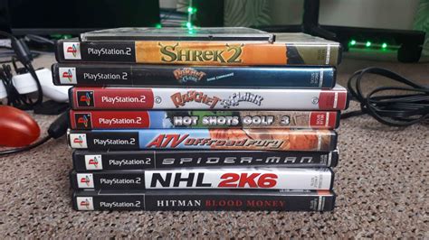 Ps2 Cords 9 Games 3rd Party Controllers Memory Card 8mb Fully Functional Video Game