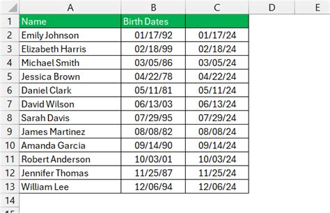 Master Your Birthday List In Excel Step By Step Guide MyExcelOnline