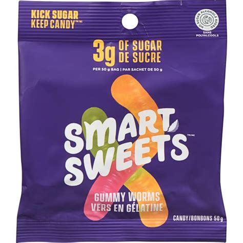 Smart Sweets Gummy Worms 50g Canteen Canada