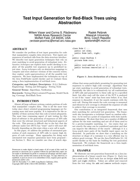 pdf test input generation for red black trees using abstraction