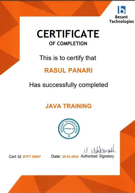 Rasul Panari On Linkedin Javatraining Besanttechnologies Careerjourney