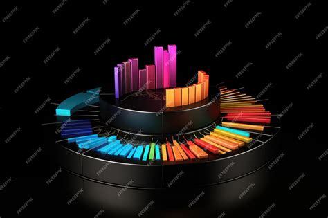 Premium Ai Image 3d Illustration Of Pie Chart Over Black Background