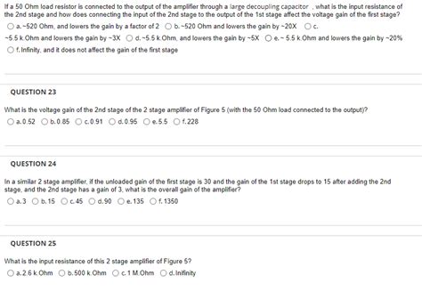 Solved In The 2 Stage Amplifier Circuit Below Determine What