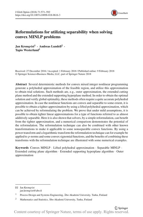 Reformulations For Utilizing Separability When Solving Convex Minlp