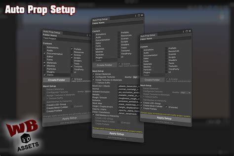 Auto Prop Setup Utilities Tools Unity Asset Store