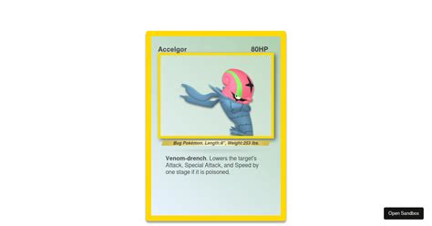 Pokémon Card Generator Codesandbox