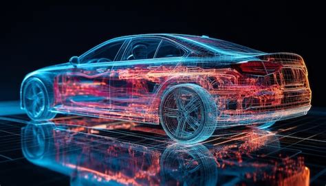 3d Mesh Visualization Of A Car S Internal Wiring Network Created With Generative Ai Technology