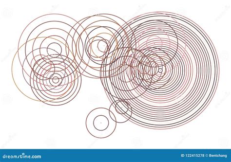 Abstract Geometric Background With Shape Of Circles Bubbles Sphere Or Ellipses Pattern Color