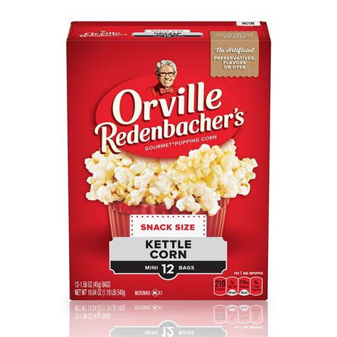 Orville Redenbachers Kettle Corn Microwave Popcorn 328 Oz 12 Ct