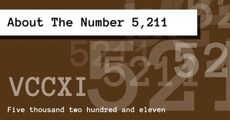 about the number 5 211
