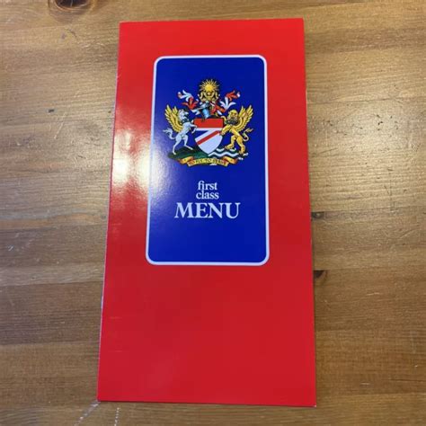 British Airways First Class Menu Khartoum Cairo London Ba152 £499