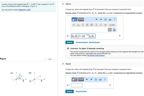 Solved Part A A Proton Moves In The Magnetic Field B 0 481 T