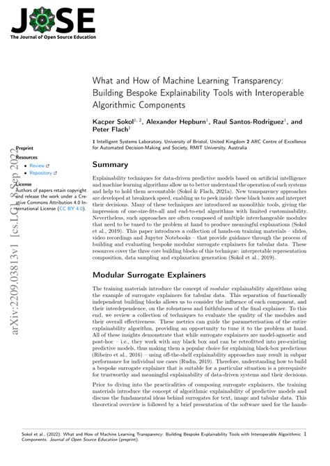 Pdf What And How Of Machine Learning Transparency Building Bespoke Explainability Tools With