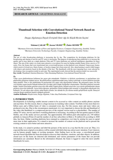 Pdf Thumbnail Selection With Convolutional Neural Network Based On Emotion Detection