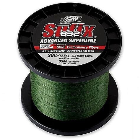 Sufix 832 Braid Line 3500 Yards Green 30 Pound Sufix 832 Braid Line 3500 Yards Green 30 Pound