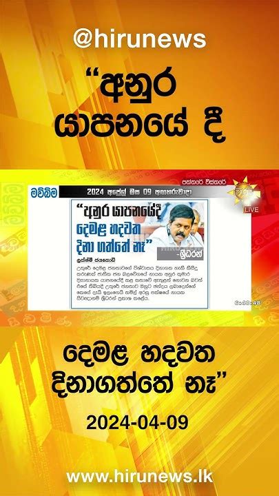 අනුර යාපනයේ දී දෙමළ හදවත දිනාගත්තේ නෑ Hiru News Youtube