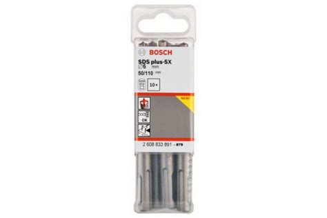 Сверло ударное 10 шт Sds Plus 5x 6x50x110 мм Bosch 2608833891