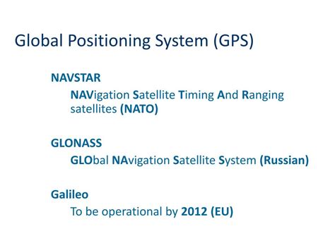 PPT Global Positioning System PowerPoint Presentation Free Download ID