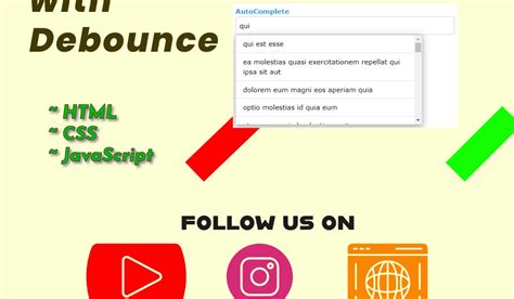 Create An AutoComplete Component With Debounce JavaScript CodeLSC