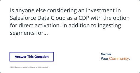 Is Anyone Else Considering An Investment In Salesforce Data Cloud As A Cdp With The Option For