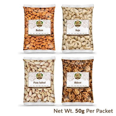 Pack Of 4 Dryfruits Badam Giri Pista With Shell Kaju Akhrot Giri 50g Each Daraz Pk