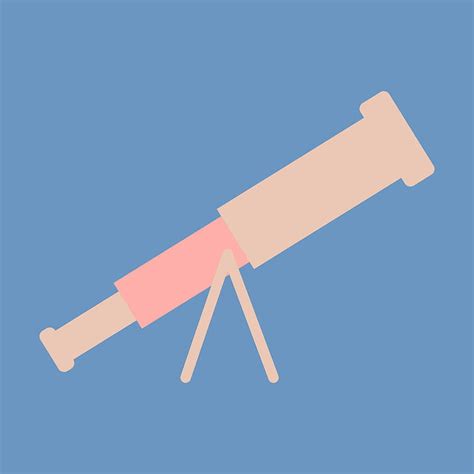 망원경 플랫 아이콘 교육 및 천문학 벡터 Ai Eps Uidownload