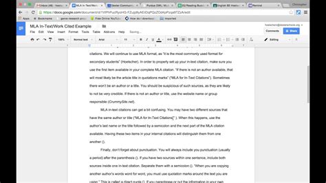 Mla Citation In Essay For Website