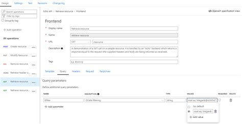 Azure Apim How To Invoke Rest Api With Odata Filters Microsoft Qanda