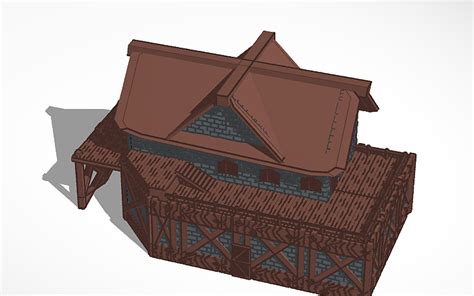 3d Design Realistic Medieval Cabin 1 Tinkercad
