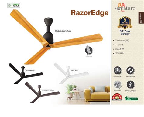 1200 Mm Rr Signature Razor Edge Bldc Ceiling Fan 370 Rpm 3 Blades At ₹ 3697 Piece In Agra