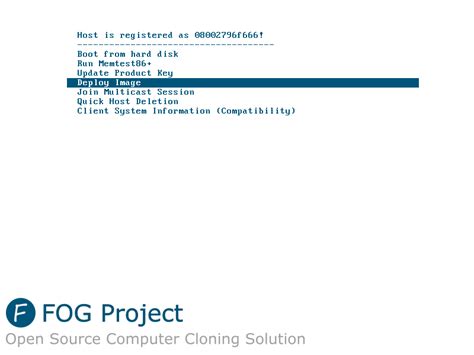 Not Able To Get The Uefi Fog Menu To Display Fog Project